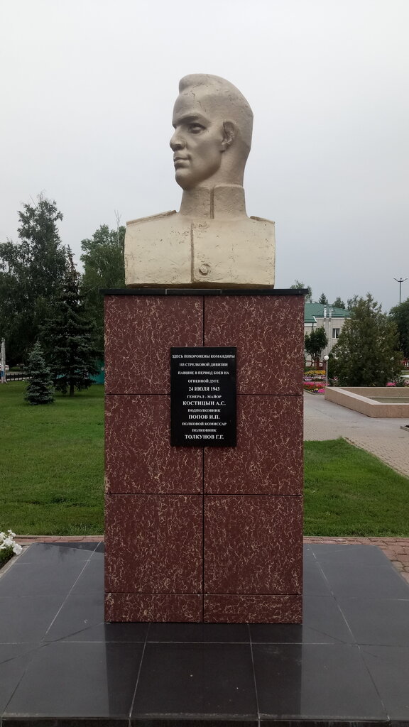 Anıt, heykel Бюст генерал-майора Александра Степановича Костицина, Novy Oskol, foto
