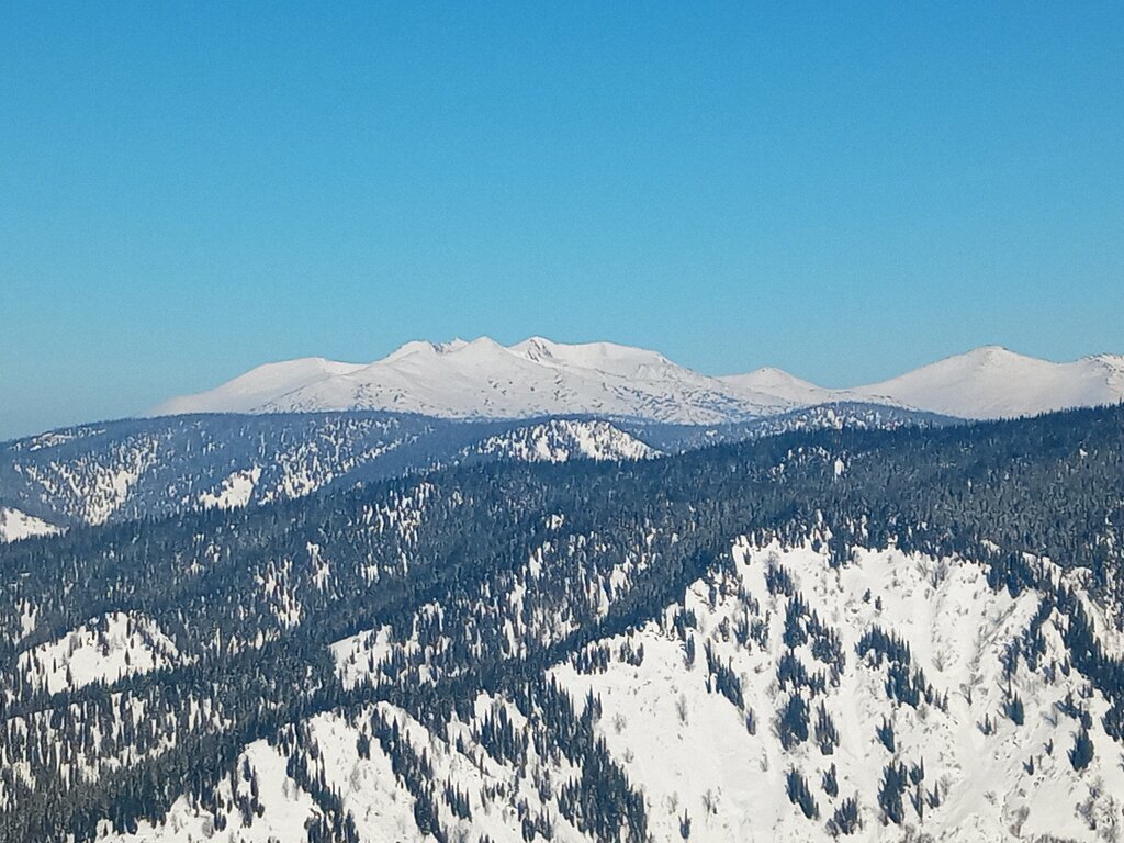 Dağ zirvesi Гора Белый Салан 1432 метра, Hakasya, foto