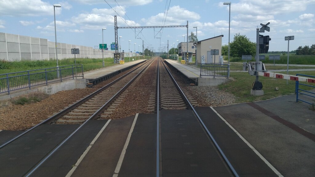 Tren istasyonu Horusice, Güney Bohemya Bölgesi, foto