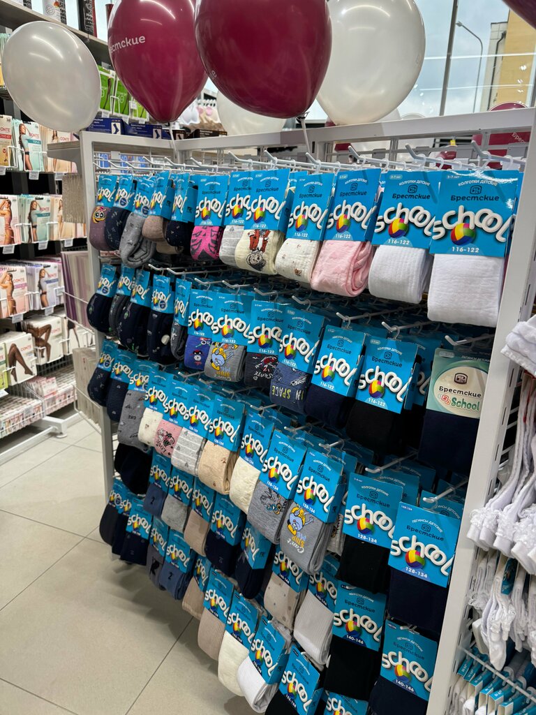 Çorap ve külotlu çorap mağazaları Брестские, Brest, foto