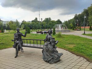 Лермонтову и его возлюбленной (Moscow Region, Losino-Petrovsky, Nikolskiy park), anıt, heykel  Losino‑Petrovski'den
