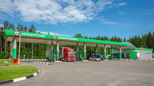 Benzin istasyonu Belorusneft, Vitebskaya oblastı, foto