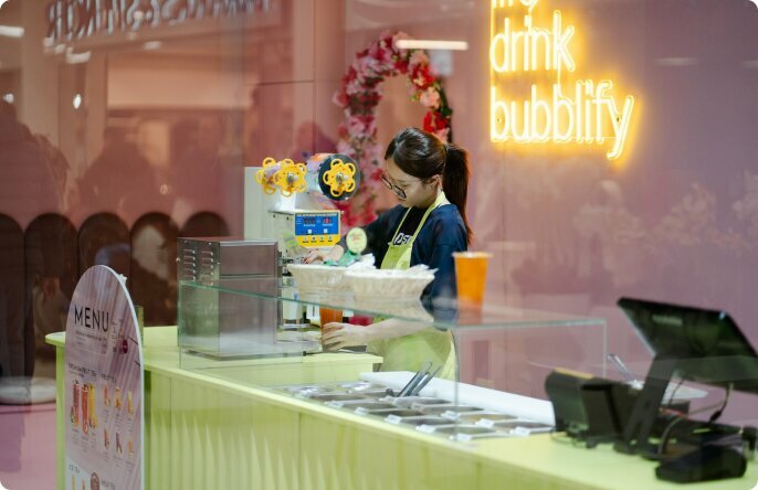 Al götür kahve Bubblify, juice shop, Dubai, foto