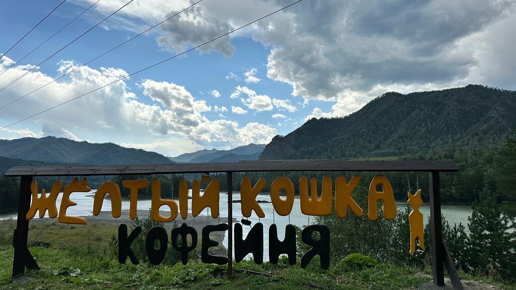 Kahve dükkanları Жёлтый кошка, Altay Cumhuriyeti, foto