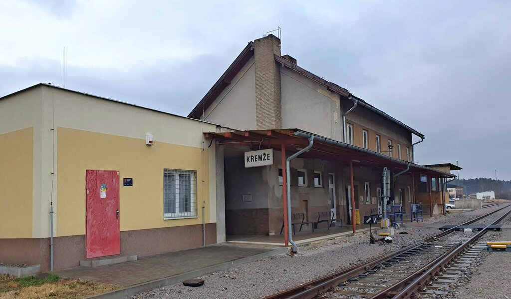 Tren istasyonu Křemže, Güney Bohemya Bölgesi, foto