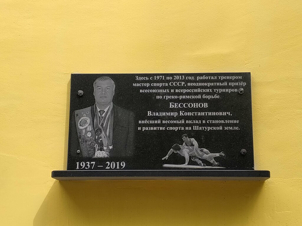 Anıt levhası, anıt taş Памятная доска В.К. Бессонову, Şatura, foto