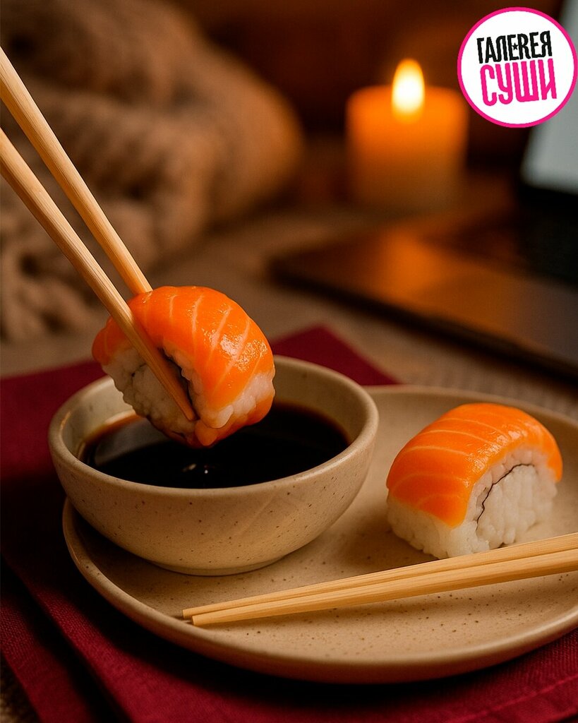 Suşi restoranı Sushi Gallery, Murino, foto