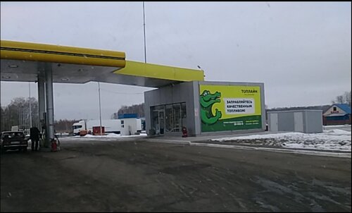 Benzin istasyonu Topline, Omskaya oblastı, foto