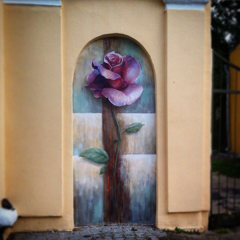Dekorasyon ve süsleme, onur panosu Decorative arch with flower, Brest, foto