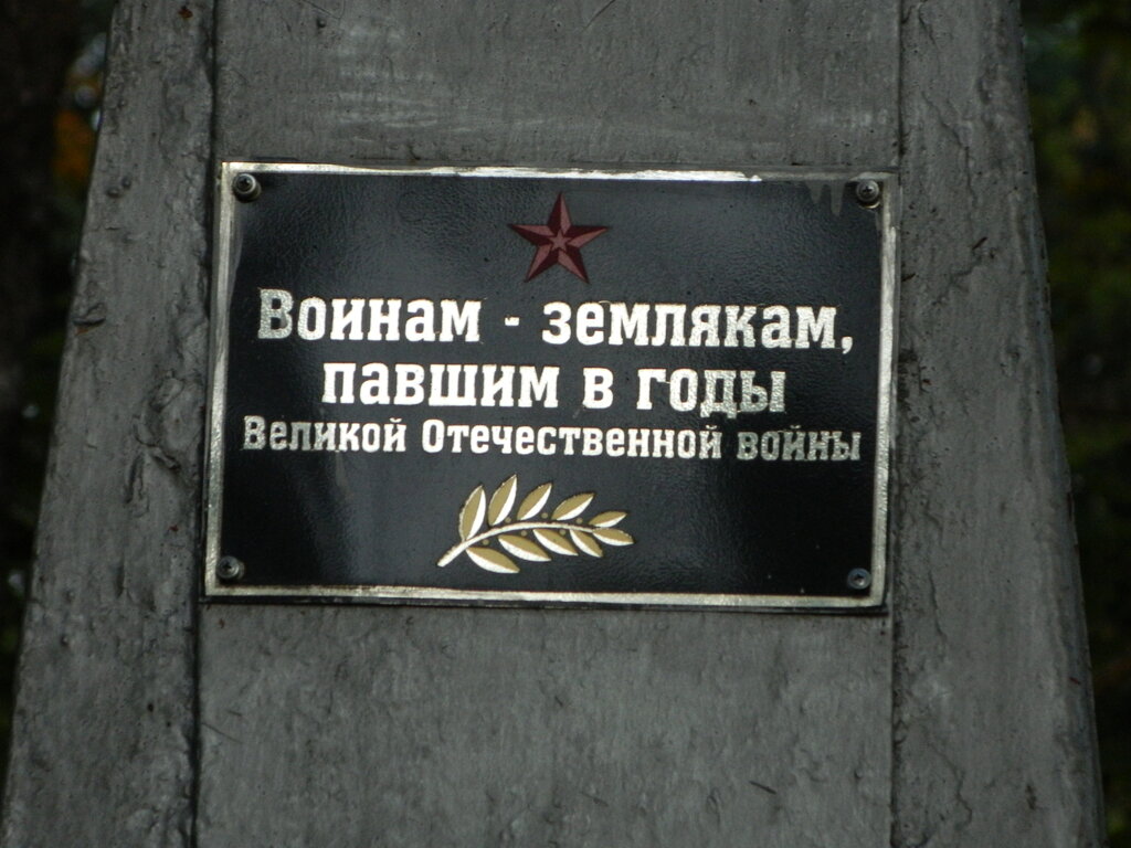 Anıt, heykel Памятник воинам-землякам, павшим в годы Великой отечественной войны, Brianskaya oblastı, foto