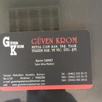 Güven Krom Paslanmaz Metal Cam Çelik Alüminyum Korkuluk Küpeşte Bayrak Direk Tekne Malz Montaj Satış (Anadolu Cad., No:2C, Ortahisar, Trabzon), i̇nşaat gereçleri  Ortahisar'dan