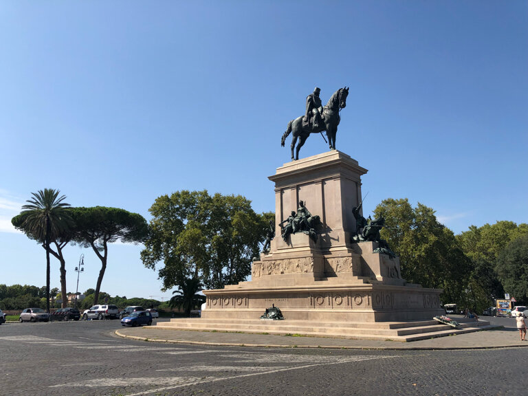 Anıt, heykel Monumento a Garibaldi, Roma, foto