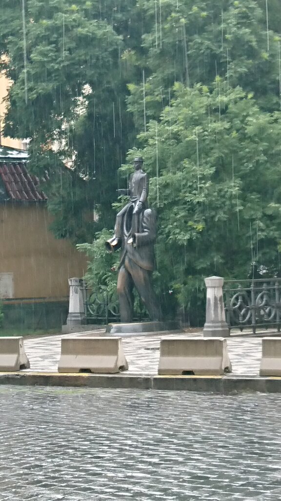 Park, sokak heykeli Franz Kafka, Prag, foto