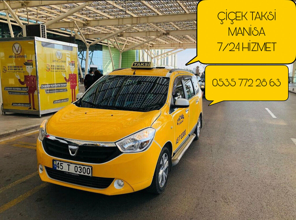 Taksi durağı Çiçek Taksi Krd Kart geçerlidir, Manisa, foto