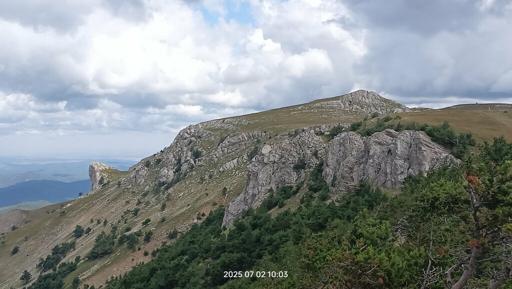 Dağ zirvesi Гора Тас-Тепе 1538 метров, Kırım Cumhuriyeti, foto