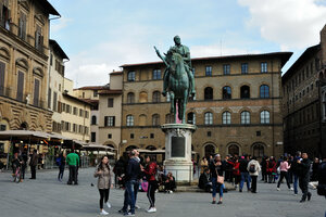 Козимо I Медичи (Tuscany, Florence, Piazza della Signoria), anıt, heykel  Floransa'dan