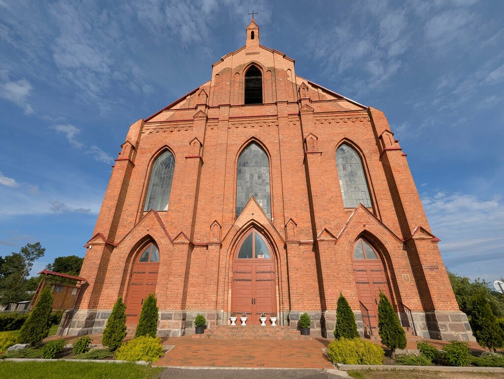 Katolik kiliseleri Saint Lawrence church in Ušačy, Vitebskaya oblastı, foto