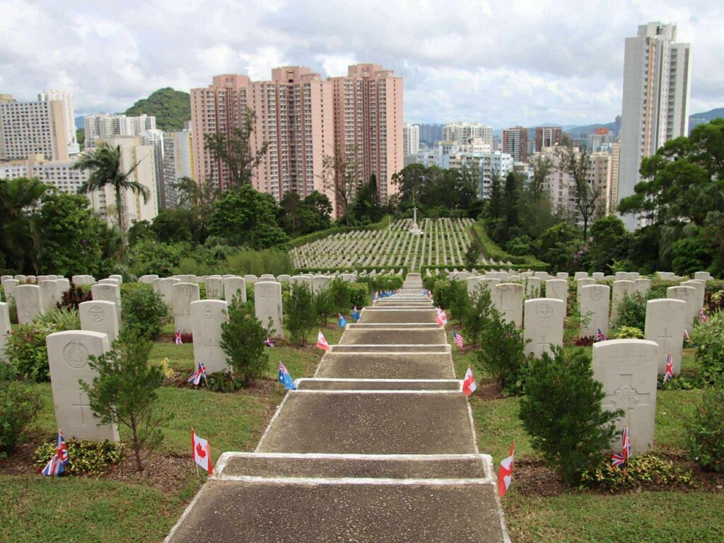 Mezarlıklar Sai Wan War Cemetery, Hong Kong, foto