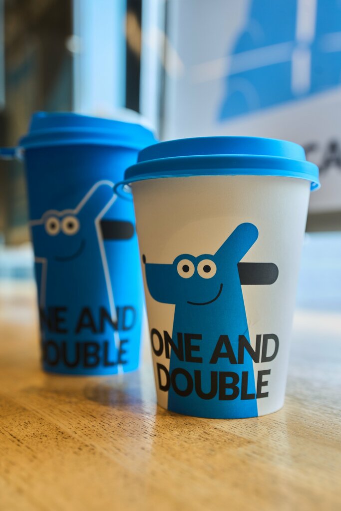 Kahve dükkanları One and Double, Moskova, foto