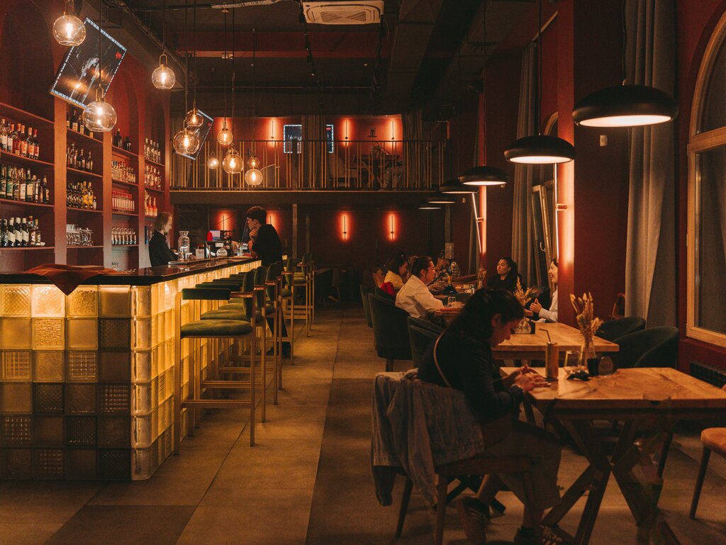 Nargile kafeler Nest, Almatı, foto