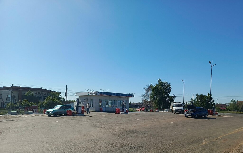 Benzin istasyonu Bashneft, Orenburgskaya oblastı, foto