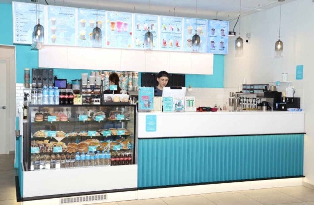 Kahve dükkanları Zebra Coffee, Şçuçinsk, foto