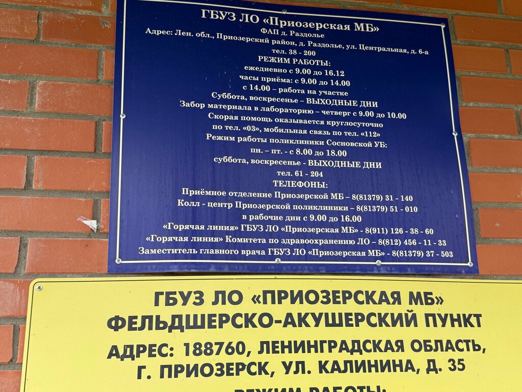 Aile sağlığı merkezi Feldshersko-Akushersky Punkt, Saint‑Petersburg ve Leningradskaya oblastı, foto