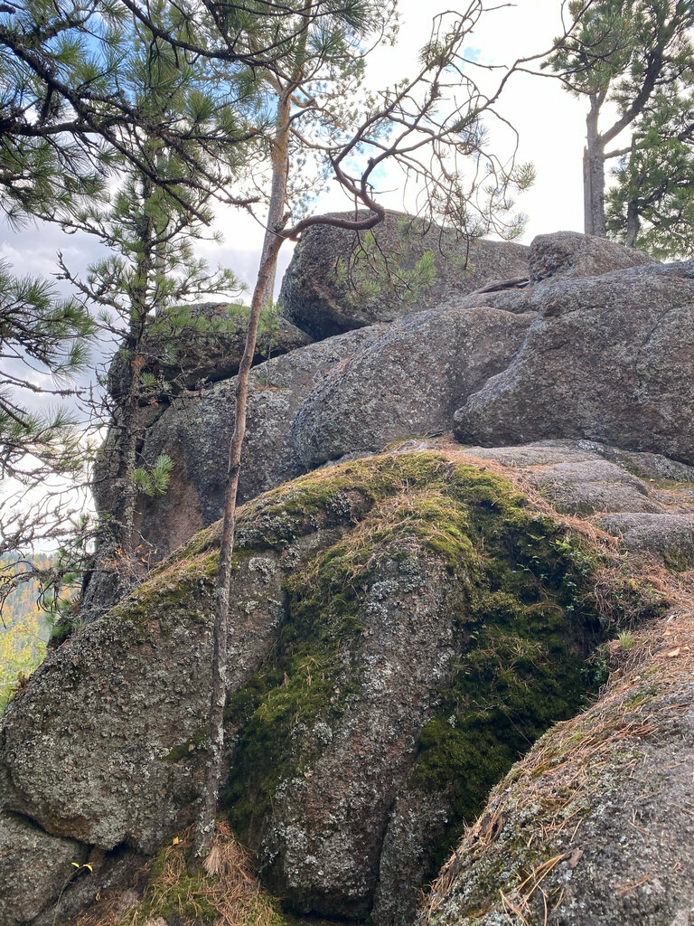 Dağ zirvesi Скала Верхопуз, Krasnoyarski krayı, foto
