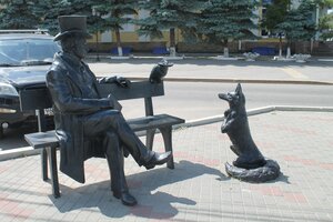 Баснописец Иван Крылов (Chelyabinsk Region, Troitsk, ulitsa imeni A.M. Klimova), anıt, heykel  Troitsk'ten