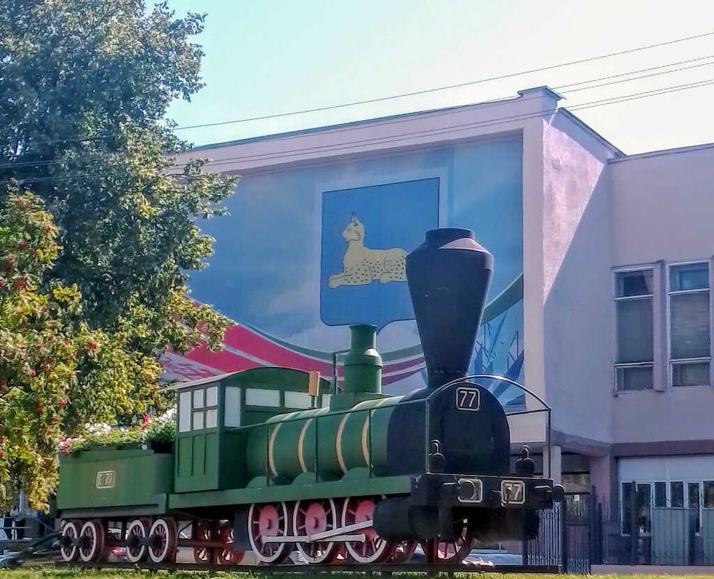 Teknoloji anıtı Макет паравоза Гв-77, Gomel, foto