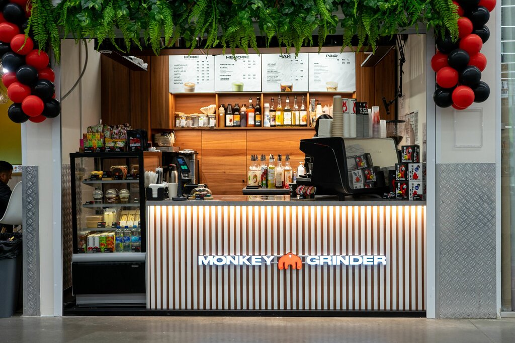 Kahve dükkanları Monkey Grinder, Perm, foto