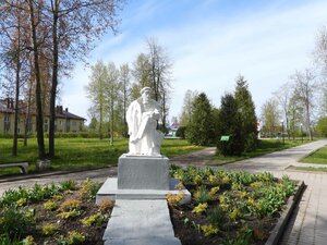 В.И. Ленин (Pskov Region, City of Dno, Gorodskoy park), anıt, heykel  Dno'dan
