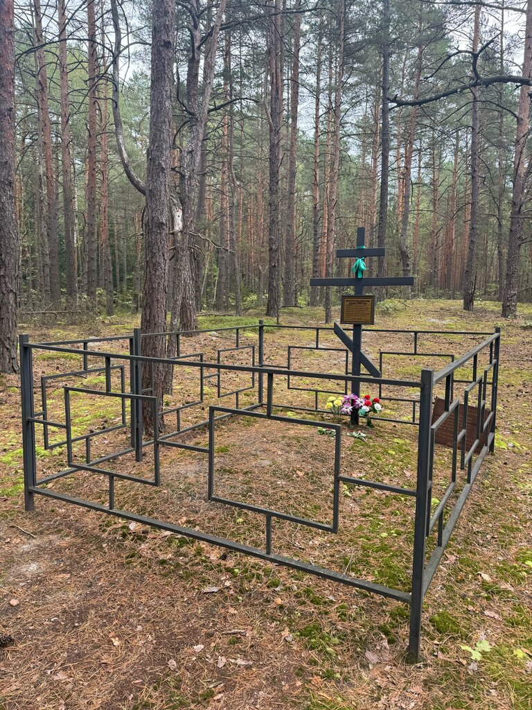 Anıt, heykel Односельчанам, расстрелянным фашистами в октябре 1942 года, Brestskaya oblastı, foto