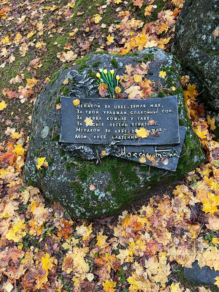 Anıt, heykel Максиму Танку, Minskaya oblastı, foto