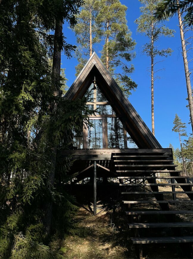 Resort oteller, tesisler A-frame у Залива, Saint‑Petersburg ve Leningradskaya oblastı, foto