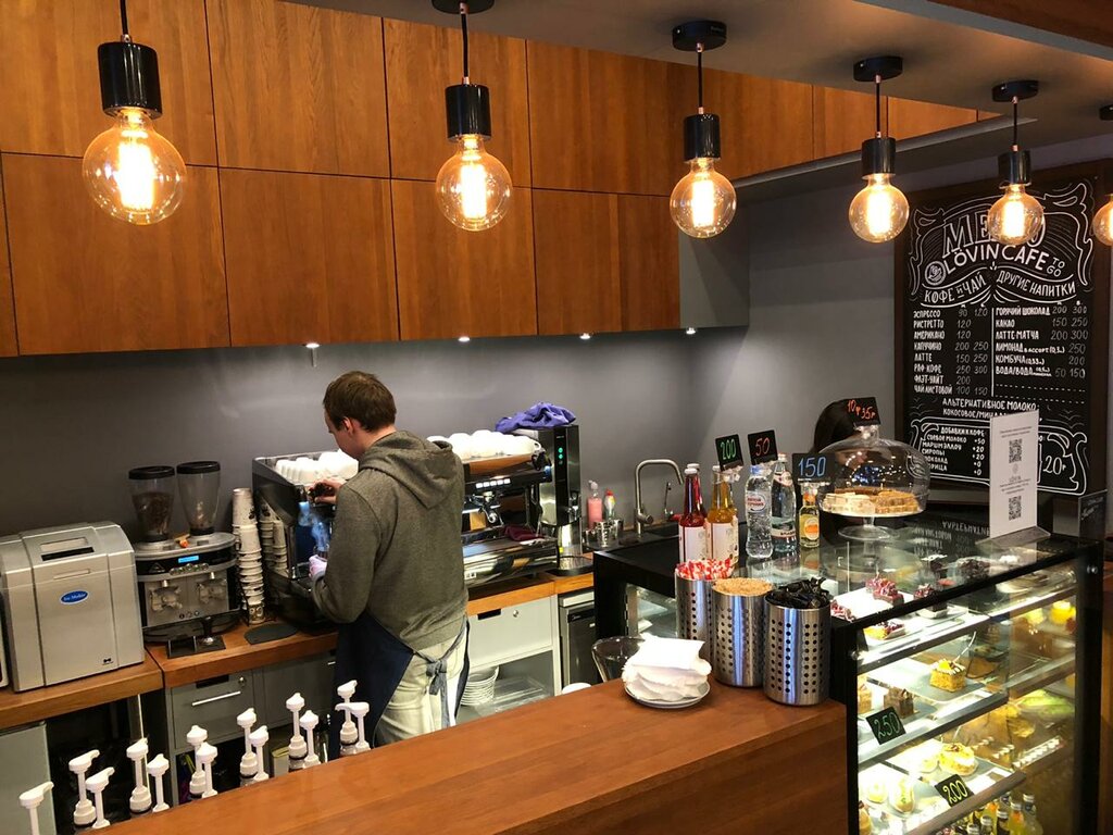 Kahve dükkanları Lövin cafe, Moskova, foto