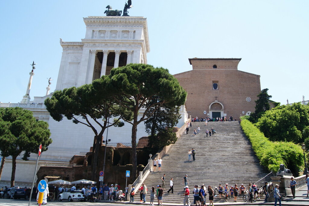 Turistik yerler Scala Cordonata, Roma, foto