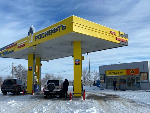 Benzin istasyonu Rosneft, Saratovskaya oblastı, foto
