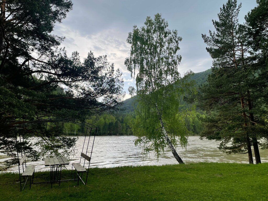 Kamp alanları Караташ, Altay Cumhuriyeti, foto