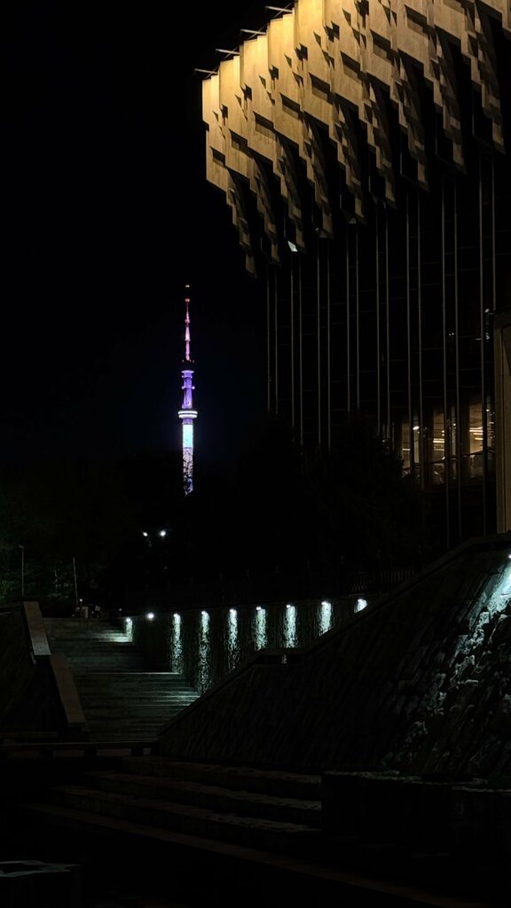 Televizyon kanalları The Kazakh Broadcasting Center’s hardware studio complex, Almatı, foto