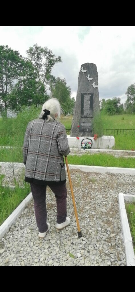 Anıt, heykel Братская могила воинов и партизан, погибших в 1941-43г., Brianskaya oblastı, foto