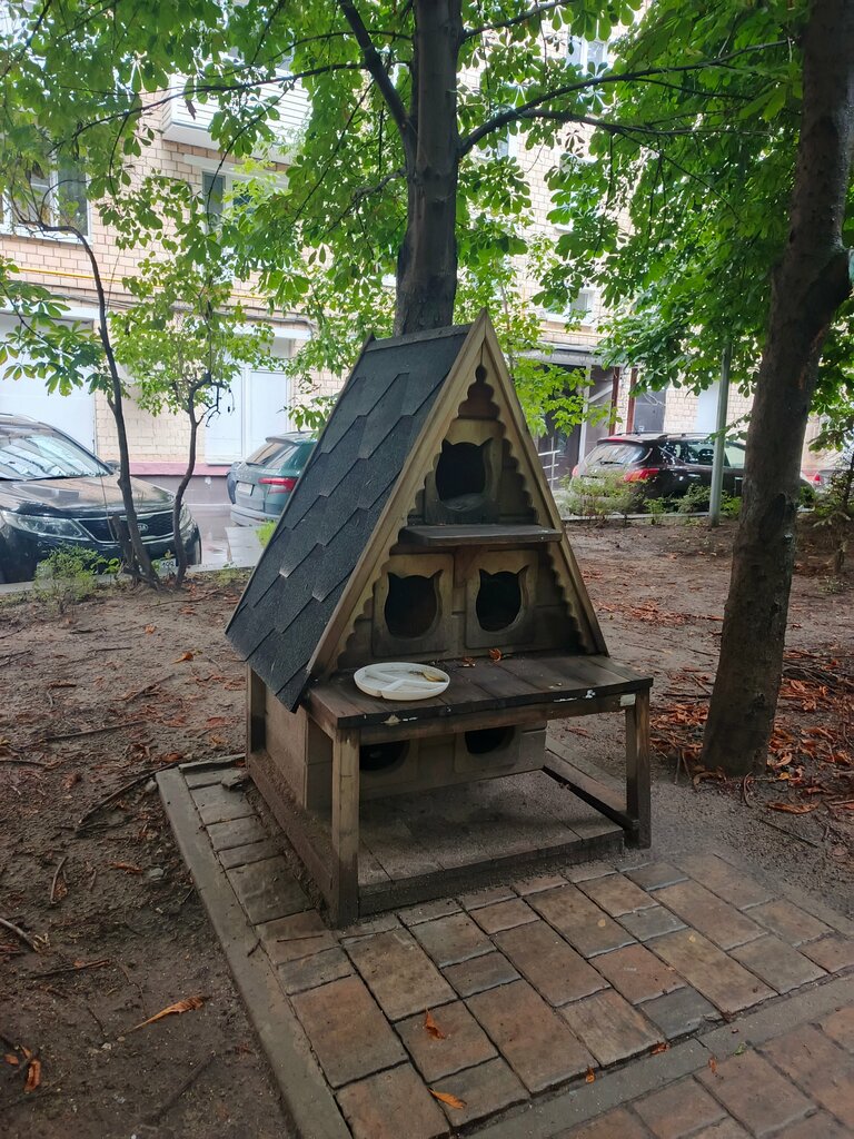 Park, sokak heykeli Домик для кошечек, Moskova, foto