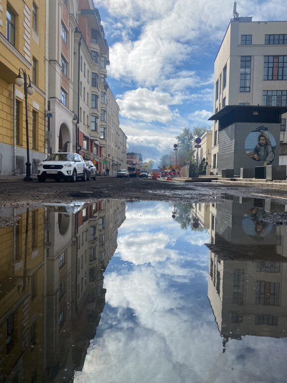 Sokak sanatı Мальчик и птица, Moskova, foto