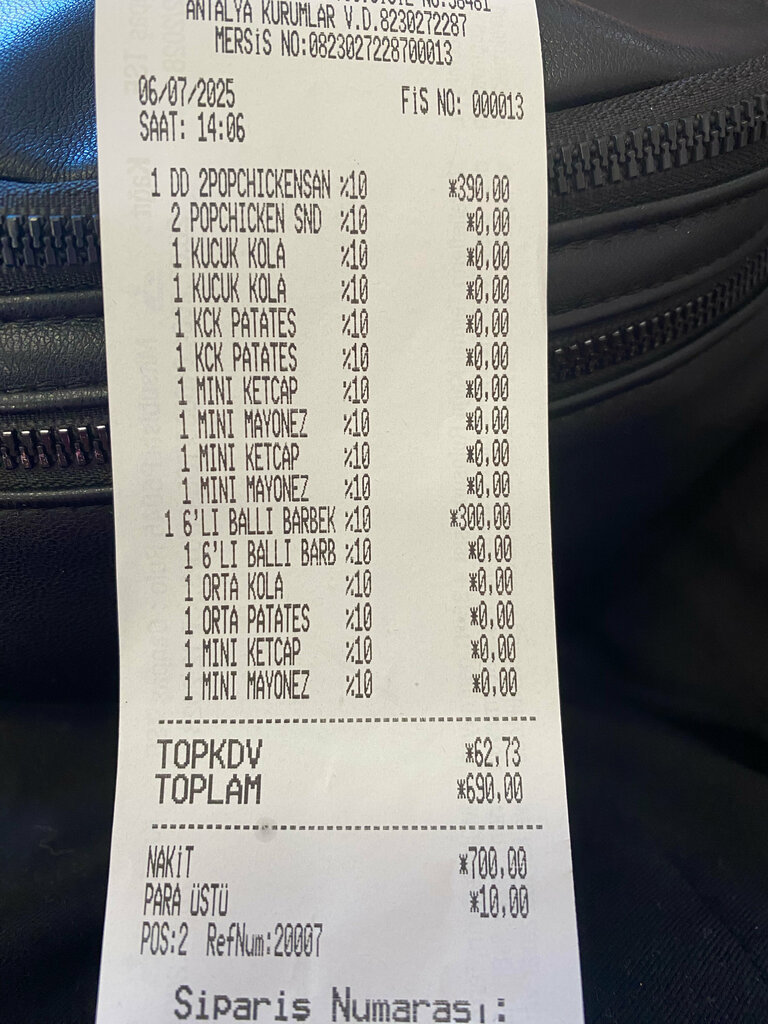 Fast food Popeyes, Antalya, foto