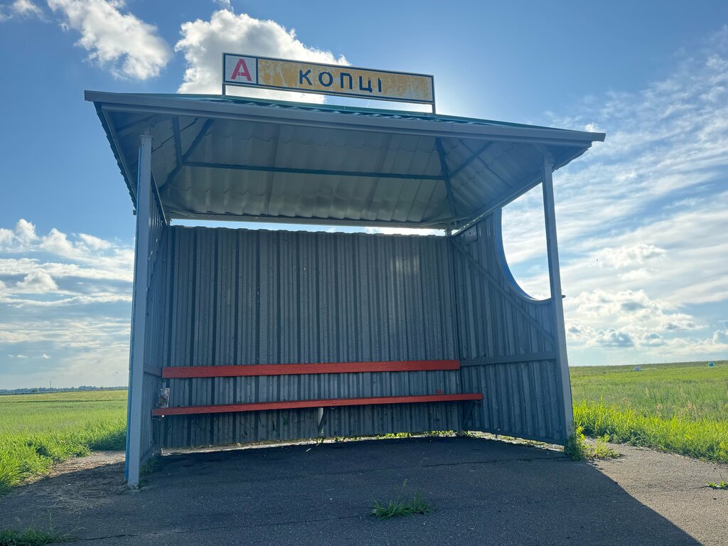 Toplu taşıma durağı Kopci, Vitebskaya oblastı, foto