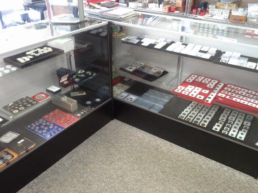 Antikacı dükkanları Niles Coin Shop, İllinois, foto