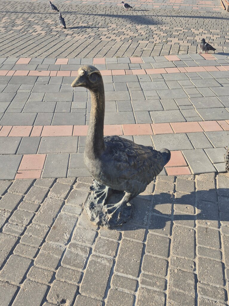Park, sokak heykeli Гусь, Yuryev‑Polski, foto