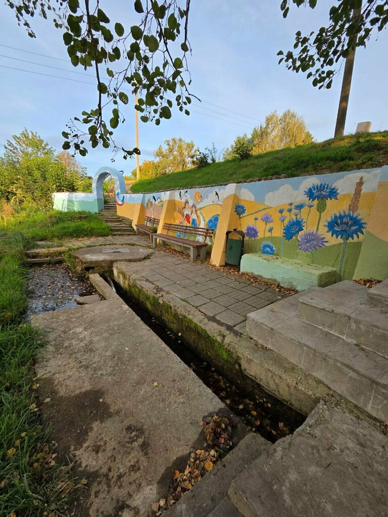 Pınar, çay Spring, stream, Zhodzina, foto