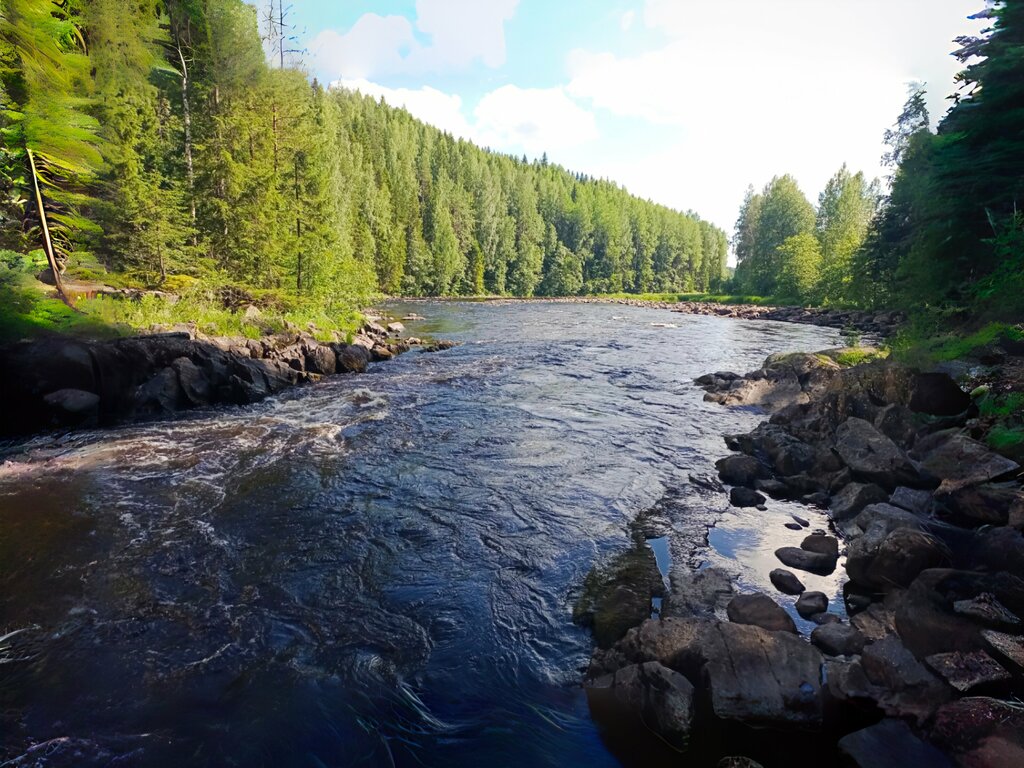 Doğa Пороги реки Янисйоки, Karelya, foto
