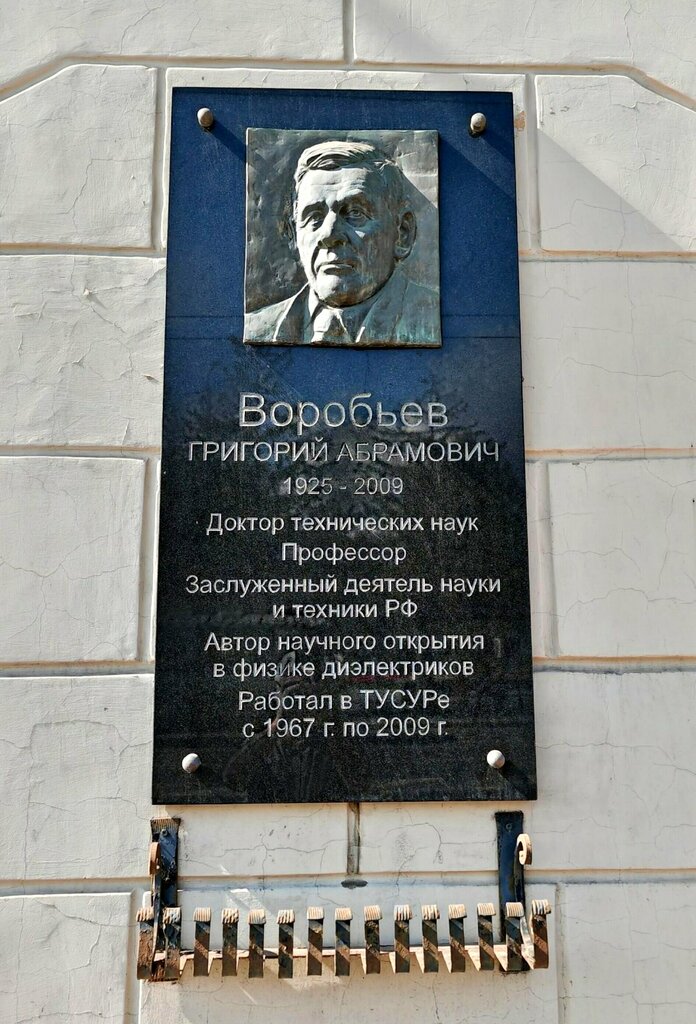 Anıt levhası, anıt taş Г.А. Воробьев, Tomsk, foto